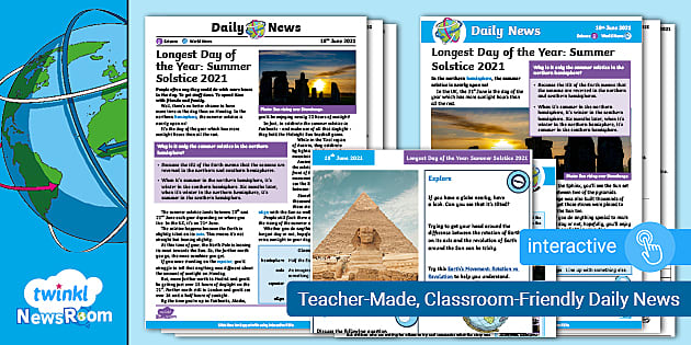 Summer Solstice 2021 Reading Comprehension | Twinkl NewsRoom