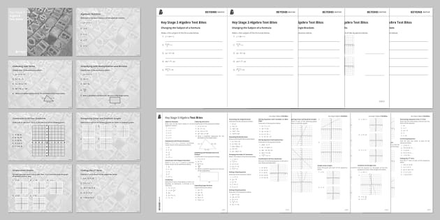 👉 Key Stage 3 Algebra Test Bites (Teacher-Made) - Twinkl