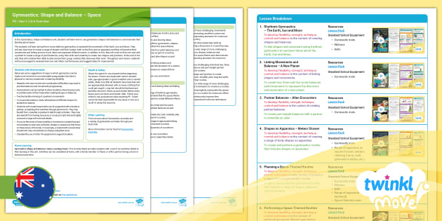 Twinkl Move PE: Year 5 Gymnastics Space: Unit Overview