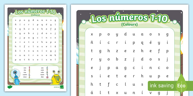 👉 Spanish: KS1 Numbers 1-10 Word Search (teacher made)