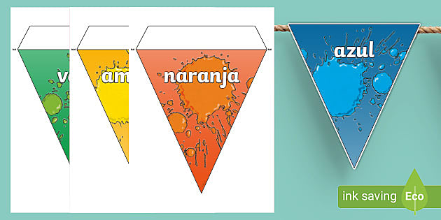 Spanish Colours Bunting (profesor hizo) - Twinkl