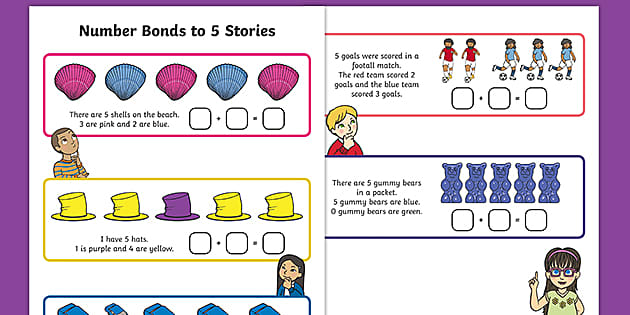👉 Number Bonds to 5 Stories (teacher made)
