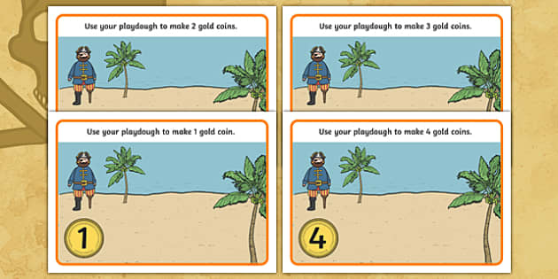 Pirate Numeracy Playdough Mats (teacher made)