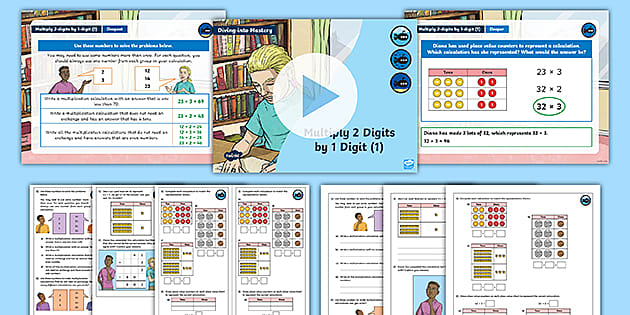 👉 Y3 White Rose Maths Compatible Multiply 2-Digits by 1-Digit (1)