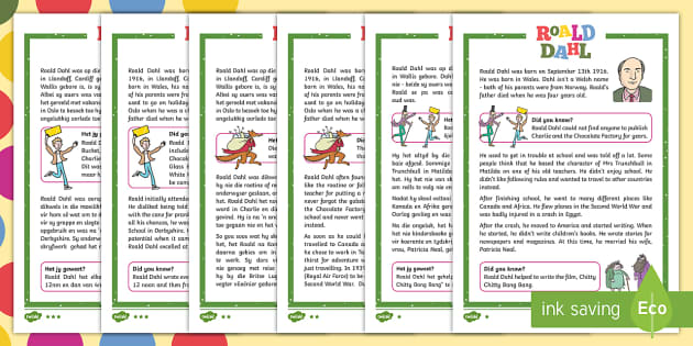 Roald Dahl Differentiated Reading Comprehension Activity