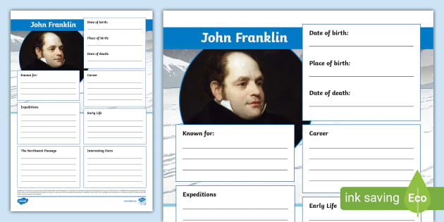 John Franklin Fact File Template - Twinkl John Franklin Fact File Template - Twinkl