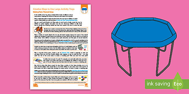 EYFS Creative Ways to Use Large Activity Trays: Making Pairs