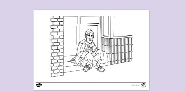 coloring pages of homelessness