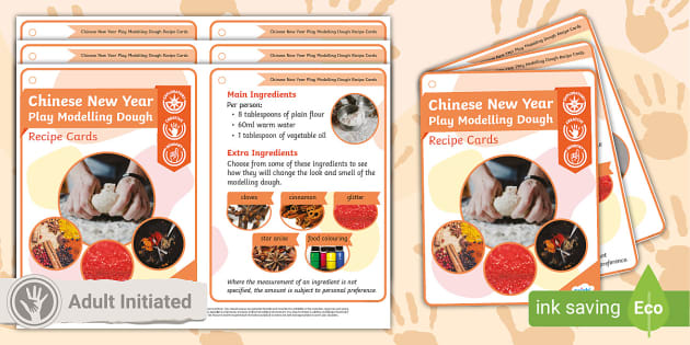 FREE! - Chinese New Year Play Modelling Dough Recipe Cards