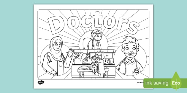 Doctors Colouring MontageDoctors Colouring Montage - Twinkl