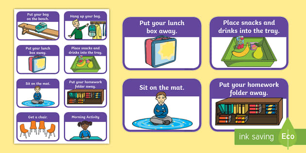 SEN Morning Routine Reminder Cards (teacher made)