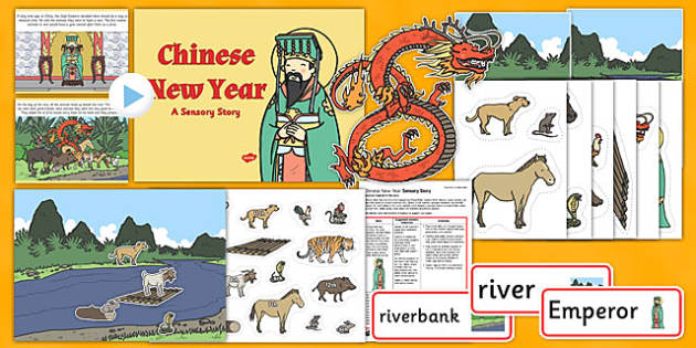 Chinese New Year Sensory Story Pack (Hecho por educadores)