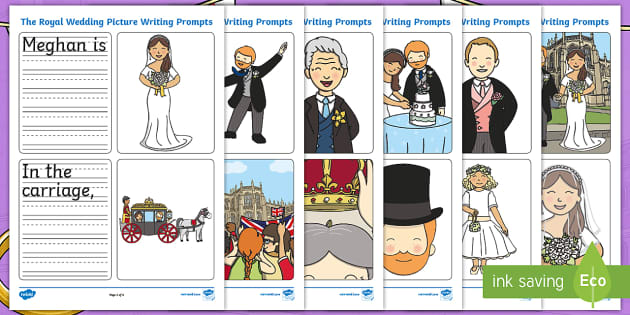 The Royal Wedding Simple Sentence Writing Prompt Pictures Activity