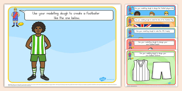 AFL Modelling Dough Mats - mats (teacher made) - Twinkl