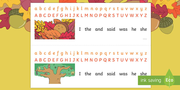 Little Acorns Alphabet Strips (nauczyciel wykonał) - Twinkl