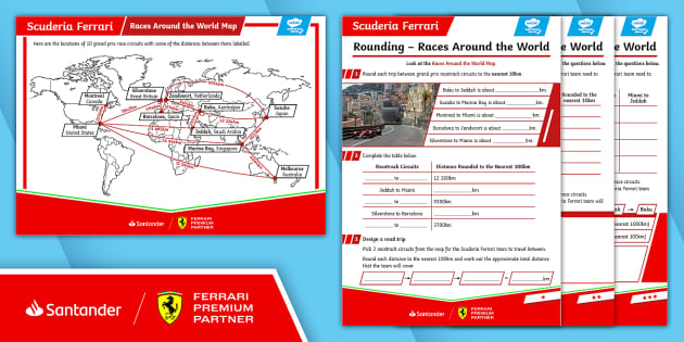 FREE! - 👉 Scuderia Ferrari: Rounding Activity [Ages 7-11]