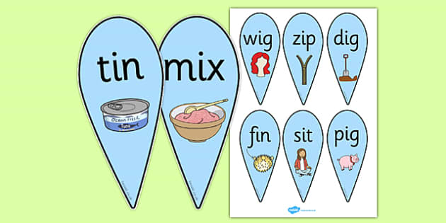 FREE! - CVC Word Fans (I) (teacher made)