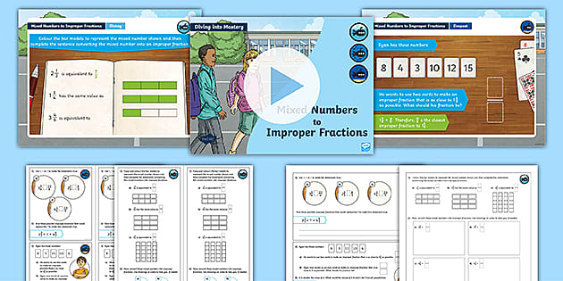 👉 Year 5 Diving into Mastery: Mixed Numbers to Improper Fractions