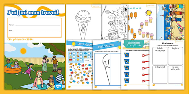 J'ai fini mon travail - Livret d'activités CP - édition été 2024