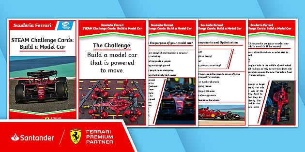 FREE Scuderia Ferrari: STEAM Model Car Challenge Cards