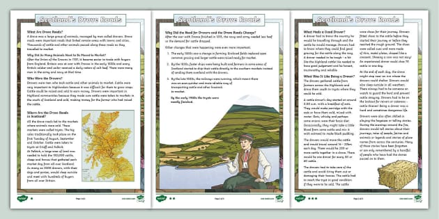 Scotland's Drove Roads Differentiated Reading Comprehension