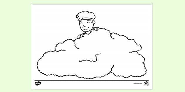 David Hiding Colouring Sheet | Colouring Sheets - Twinkl