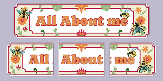 Bee Themed All About Me Display Banner (Teacher-Made)