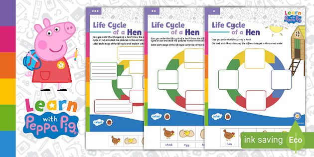 FREE! - Peppa Pig: Life Cycle of a Hen Activity - Twinkl