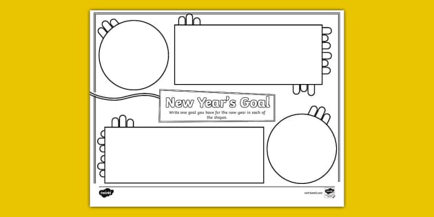 New Year's Goal Activity (teacher made) - Twinkl