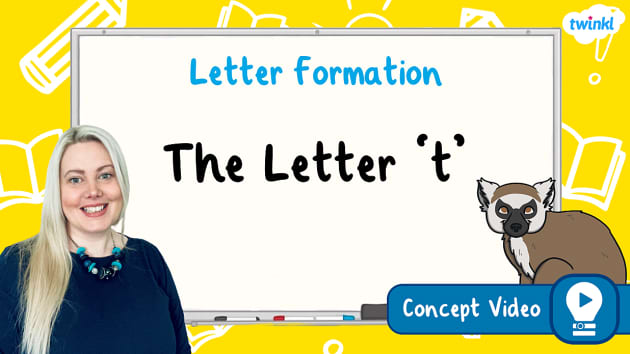FREE! - The Letter 't' | Letter Formation Handwriting Concept Video