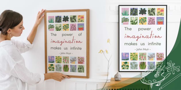 The Power of Imagination John Muir Inspirational Poster