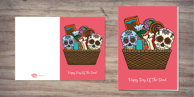 Day Of The Dead Basket Card | Twinkl Party (Lehrer gemacht)