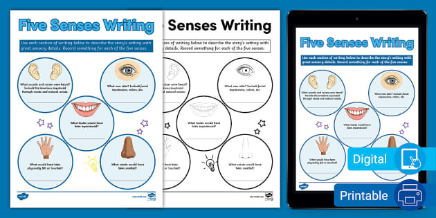Using 5 Senses In Writing Worksheet Resource Twinkl USA