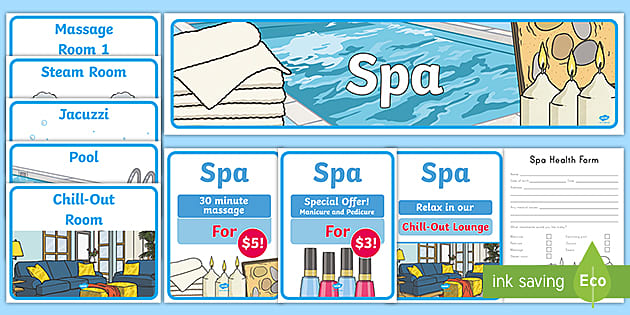 Spa Dramatic Play Pack (nauczyciel wykonał) - Twinkl Spa Dramatic Play Pack (nauczyciel wykonał) - Twinkl