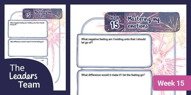 Leader's Journal: Mastering My Emotions - leaders - Twinkl Leader's Journal: Mastering My Emotions - leaders - Twinkl