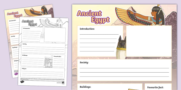 Ancient Egypt Non-Chronological Report Template - Twinkl
