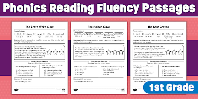 First Grade Phonics Reading Fluency Passages