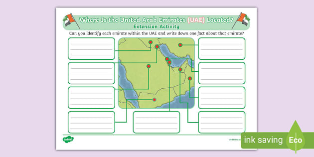 Where is the UAE located? Extension Activity (teacher made)