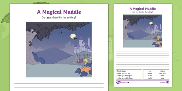 Spooky Setting Description KS1 A Magical Muddle Twinkl