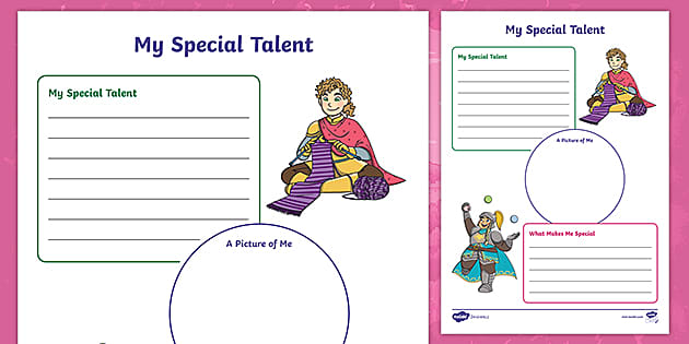 FREE! - My Special Talent PSHCE Worksheet (teacher made)