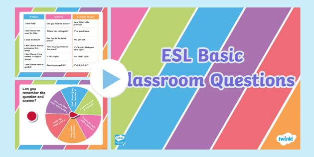 ESL Classroom Questions Game (teacher made) - Twinkl