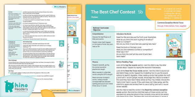 Level 5b The Best Chef Contest: Teacher Guide - Twinkl