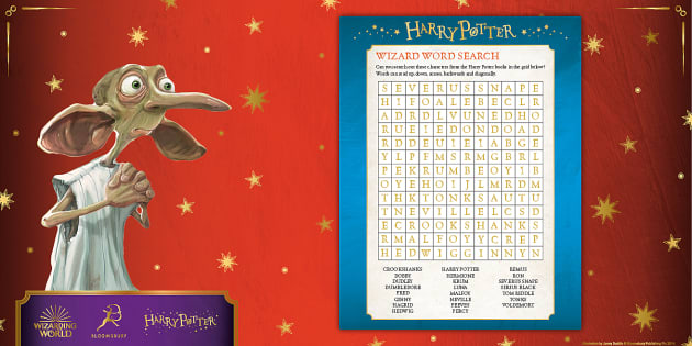 FREE! - Harry Potter: Wizarding Word Search Worksheet Ages 7-11