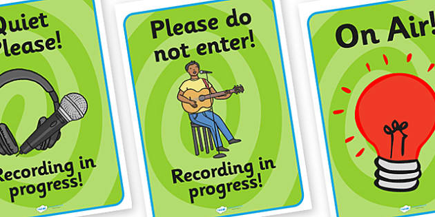Music Production Role Play Signs