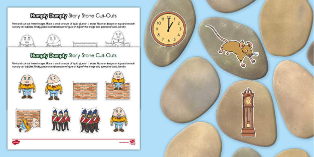 Hickory Dickory Dock Story Stone Cut-Outs (teacher made)