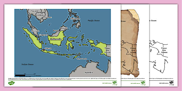 Indonesia Map Pack (teacher made) - Twinkl
