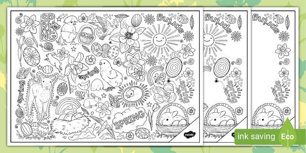 Easter Doodling Activity - Printable Colouring Page for Kids