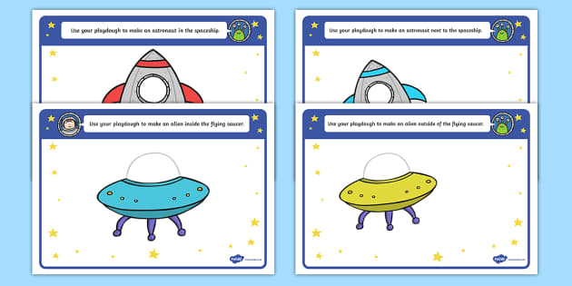 Alien Playdough Mats (Hecho por educadores) - Twinkl