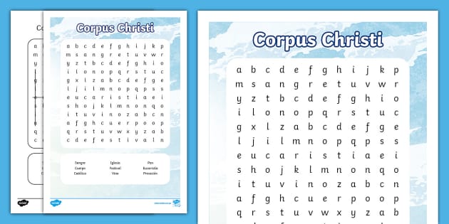 Sopa de letras: Corpus Christi (teacher made) - Twinkl