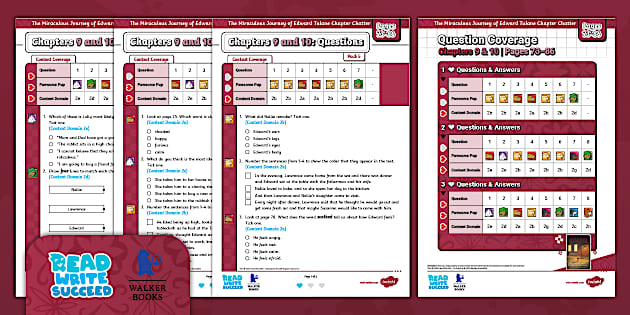 The Miraculous Journey of Edward Tulane Chapter Chatter Comprehension Pack: